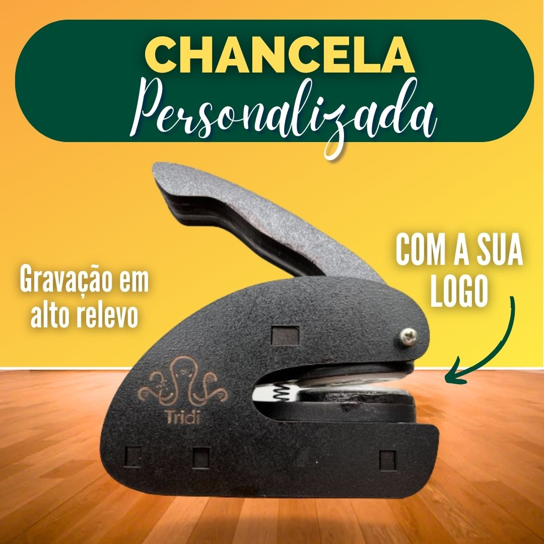 Chancela personalizada com a sua logo - Preço promocional